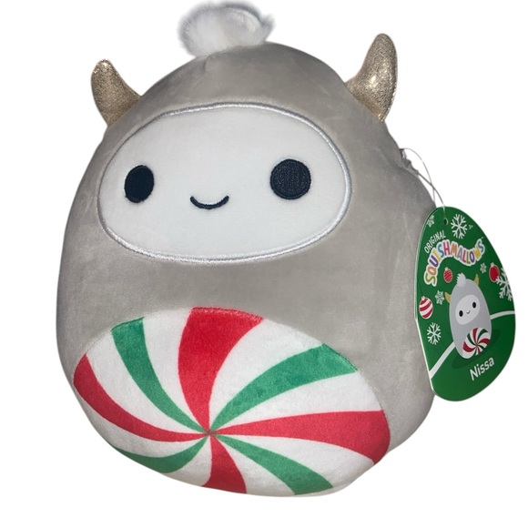 Squishmallows | Toys | Squishmallow 8 Nissa Yeti Ash Gray Christmas ...